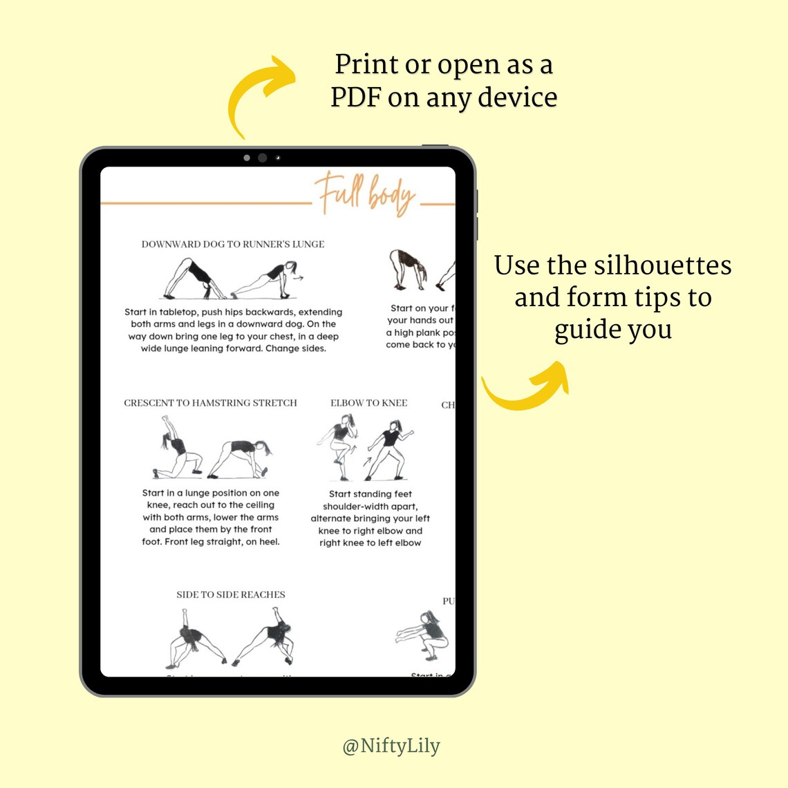 Dynamic Stretches: Pre-workout Flexibility Guide (PDF Printable) - Etsy
