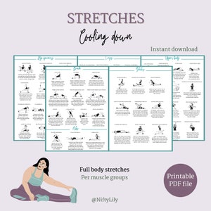 Stretches Bundle - Dynamic Stretches - Cool Down Stretches - Mobility ...