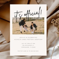 Adoption Celebration Invitation: Forever Family, Editable Canva ...