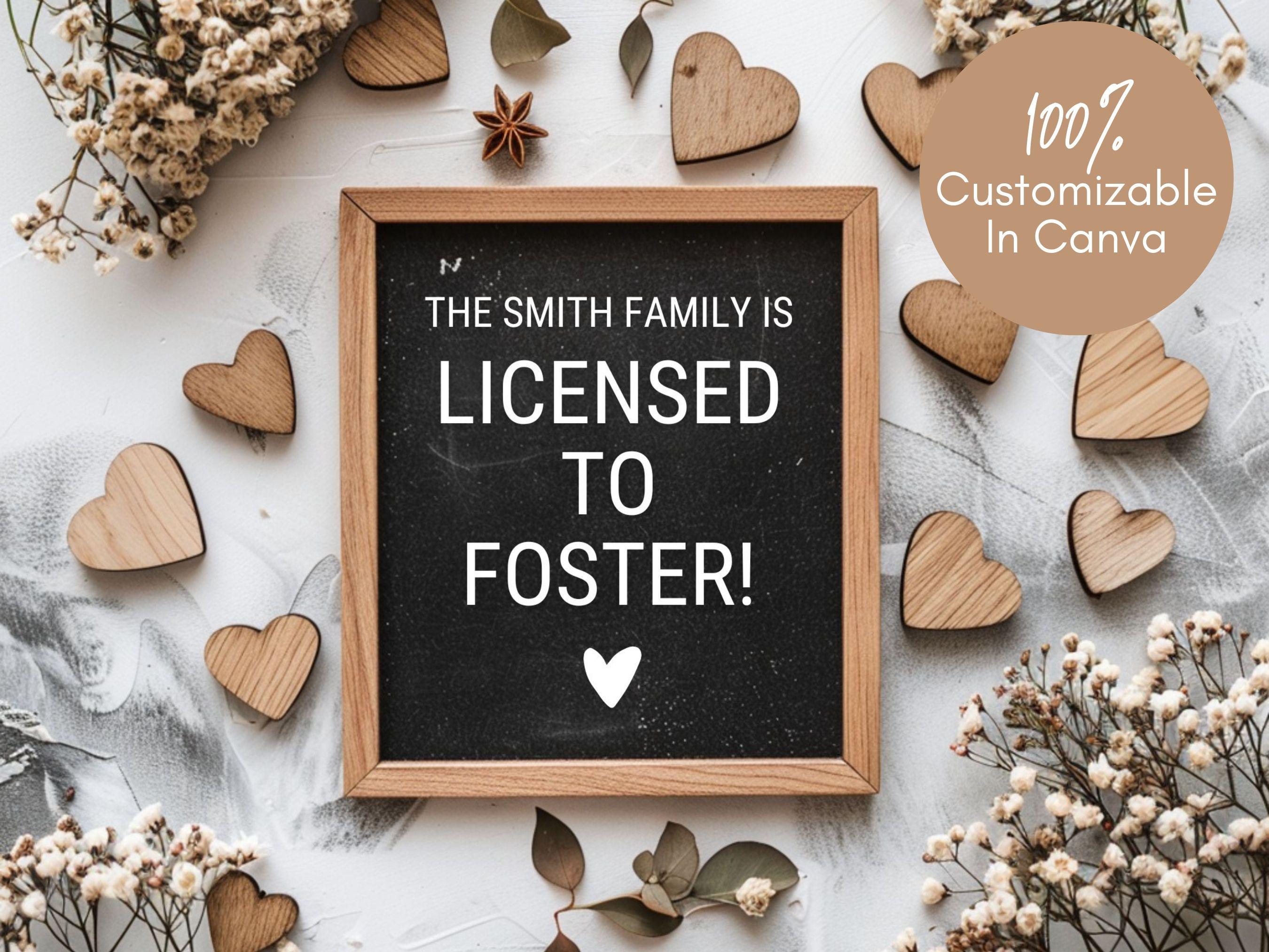 Foster Care Announcement Template for Licensed to Foster Parents | Boho ...