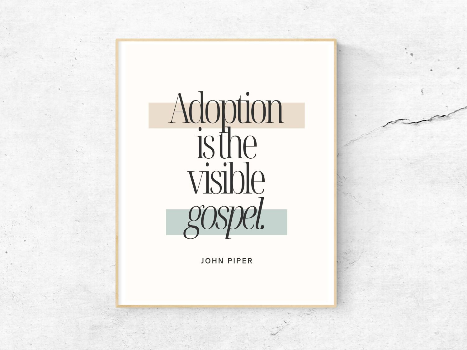 Adoption is the Gospel Printable Art | Christian Adoption Gift Print at ...