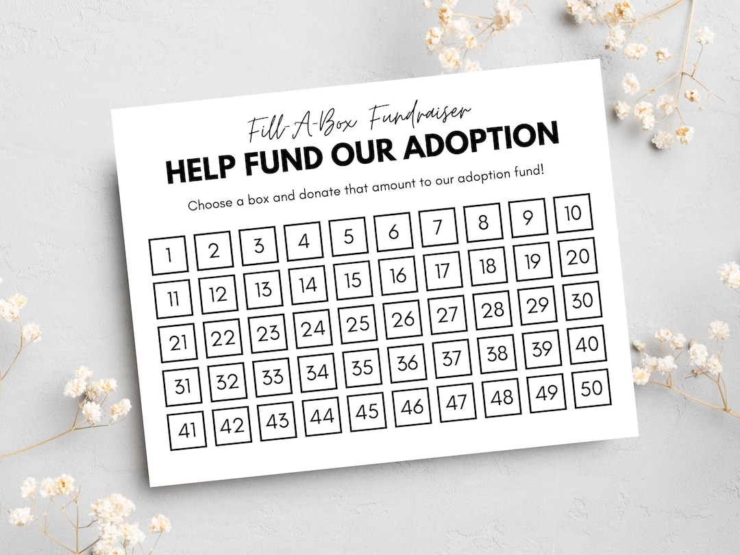 Fill-a-box Adoption Fundraiser Instant Download, Buy A Box Fill the ...