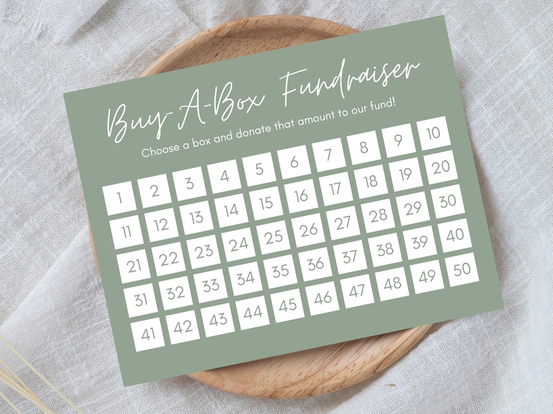 Buy-a-box Fill A Box Fundraiser Instant Download | Adoption, IVF, Field ...
