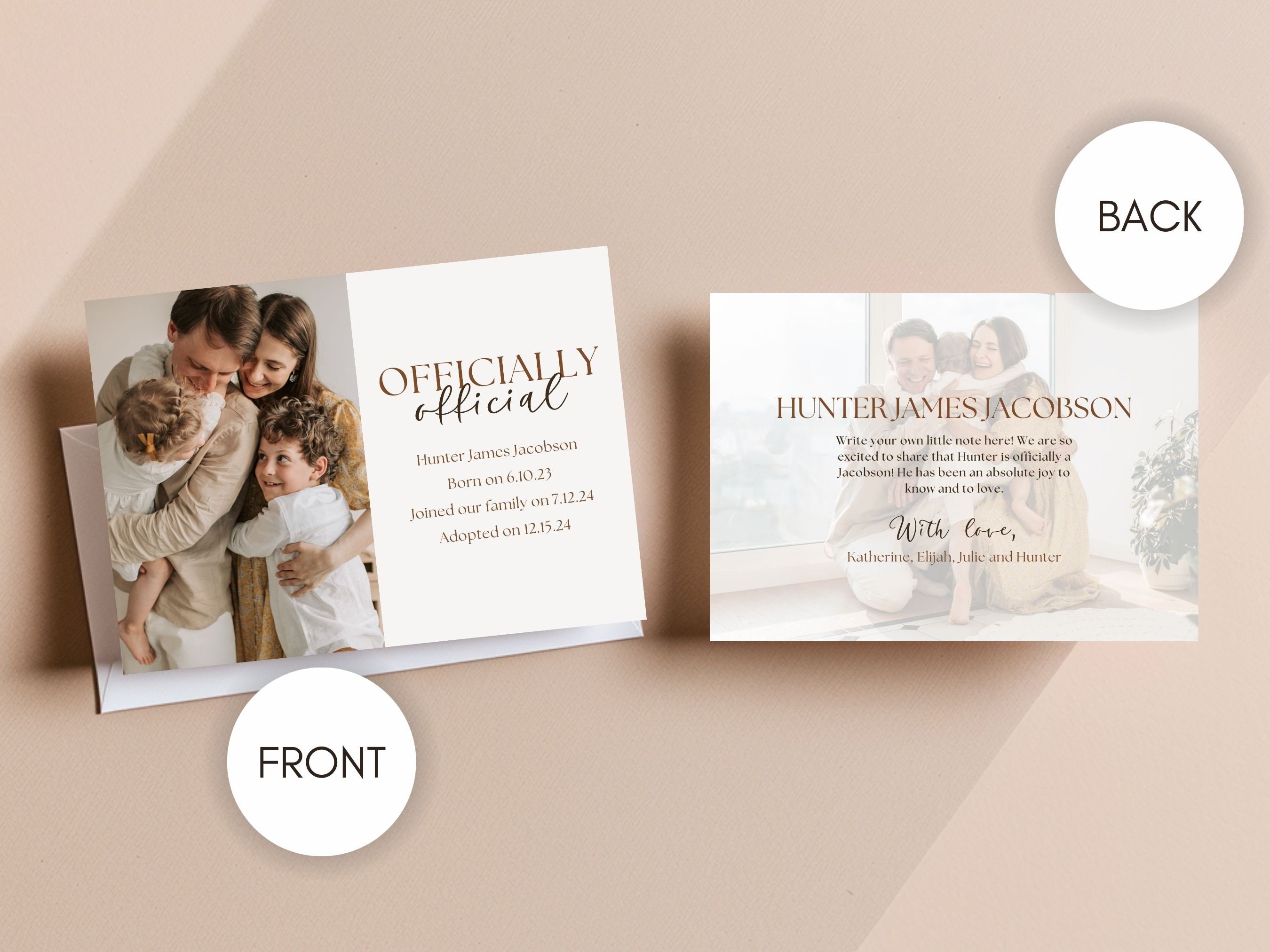 Adoption Announcement Template | Official Adoption Celebration Template ...