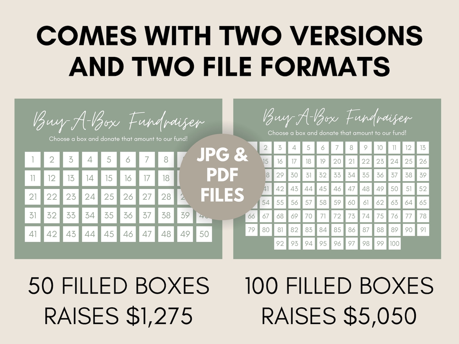 Buy-a-box Fill A Box Fundraiser Instant Download | Adoption, IVF, Field ...