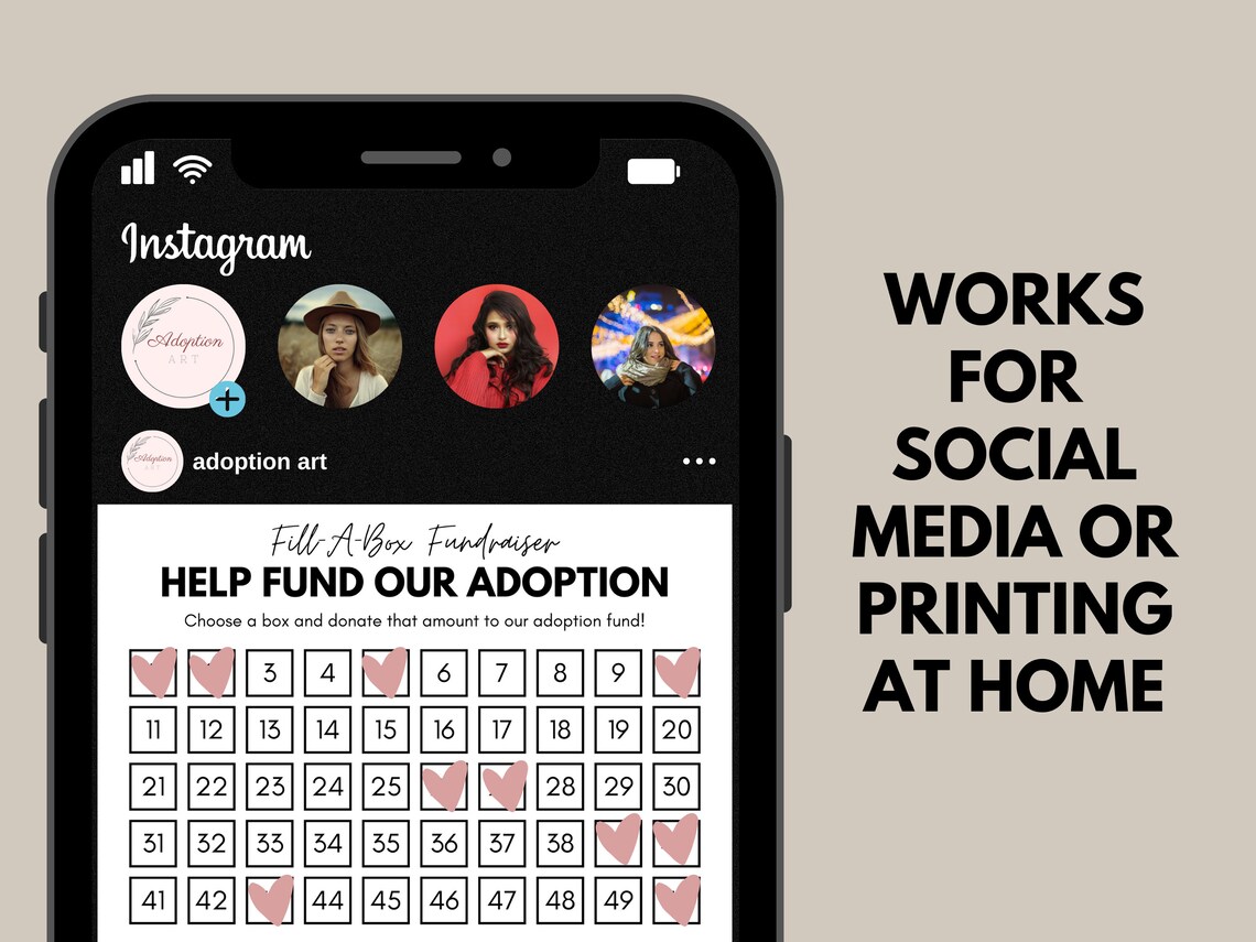 CUSTOMIZABLE Fill-a-box Fundraiser Tool Template for Canva | Editable ...