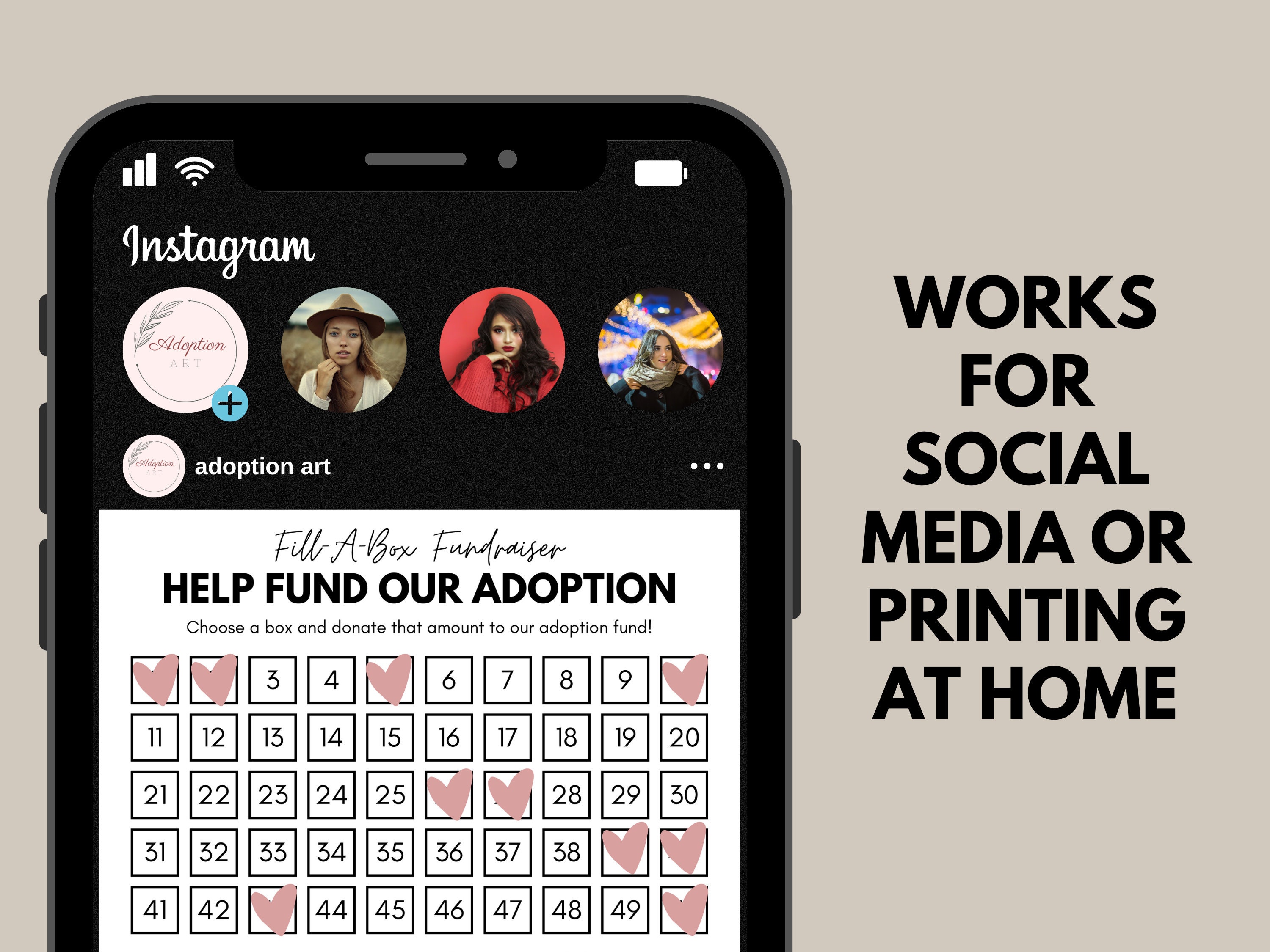 CUSTOMIZABLE Fill-a-box Fundraiser Tool Template for Canva | Editable ...