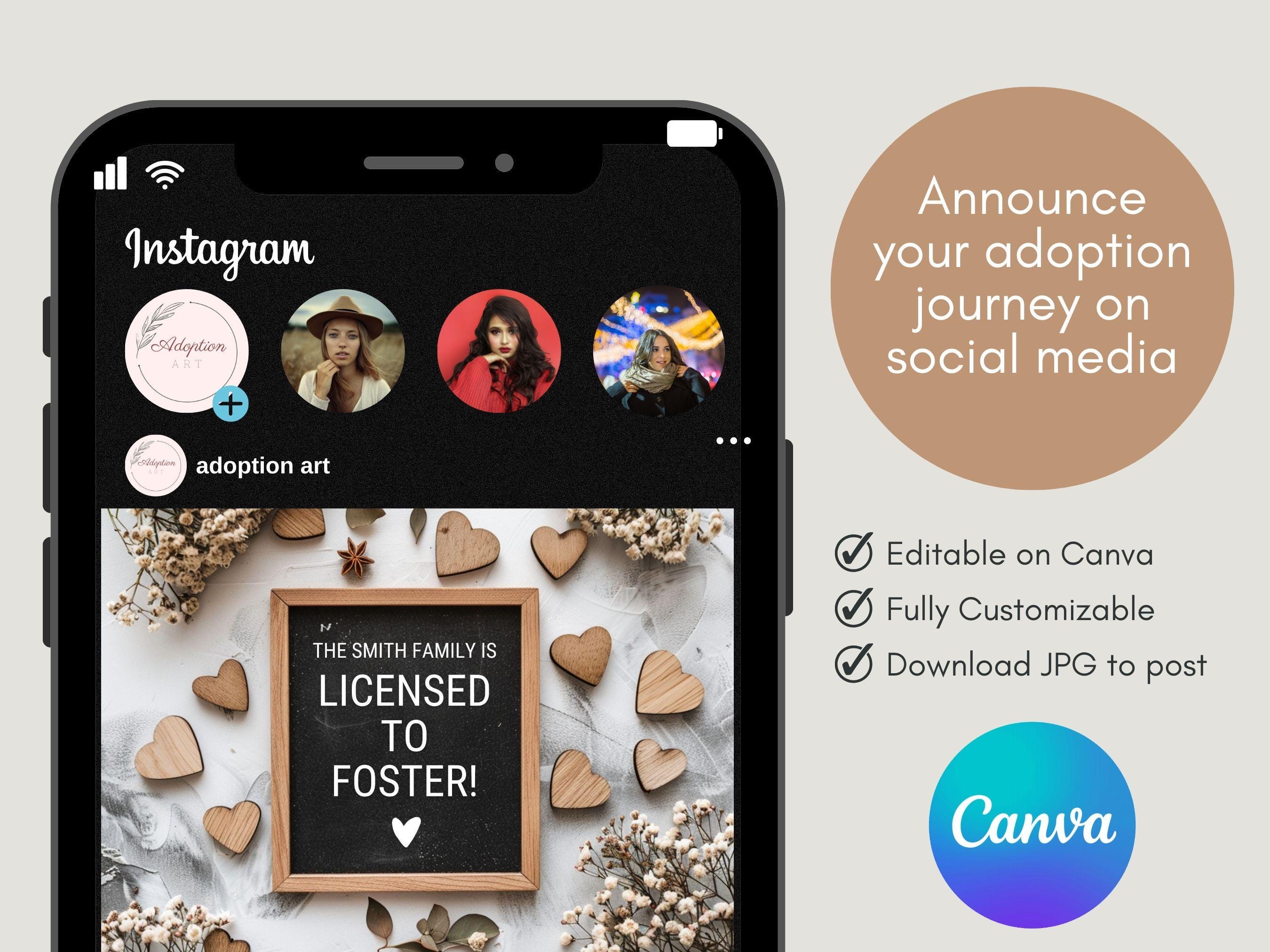 Foster Care Announcement Template for Licensed to Foster Parents | Boho ...