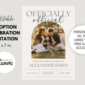 Adoption Celebration Invitation Template | Official Adoption ...