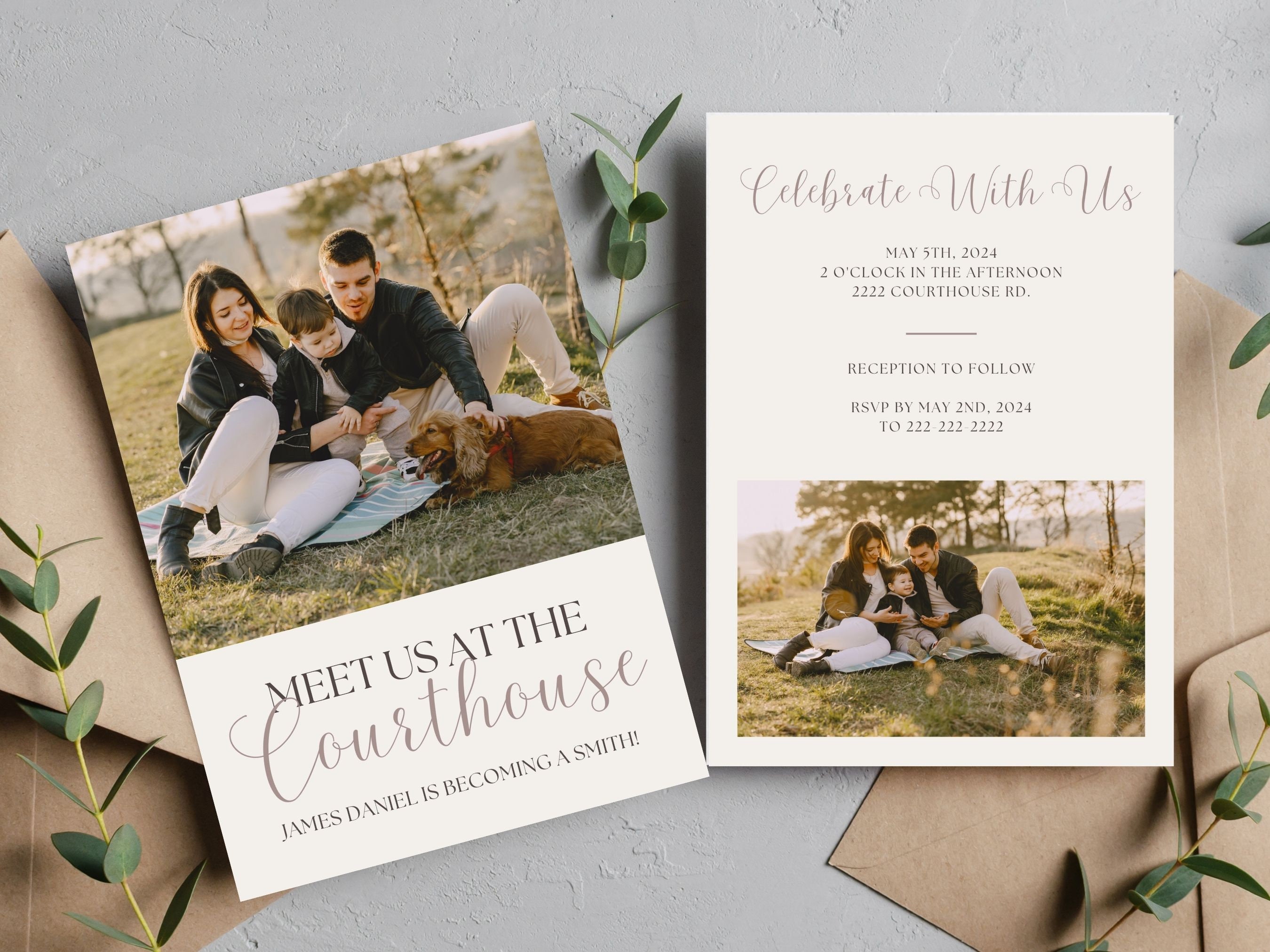 Adoption Day Invitation Template Meet Us at the Courthouse Invite ...