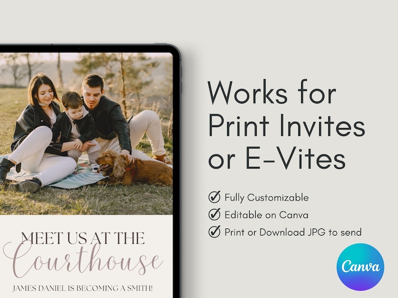 Adoption Day Invitation Template | Meet Us at the Courthouse Invite ...