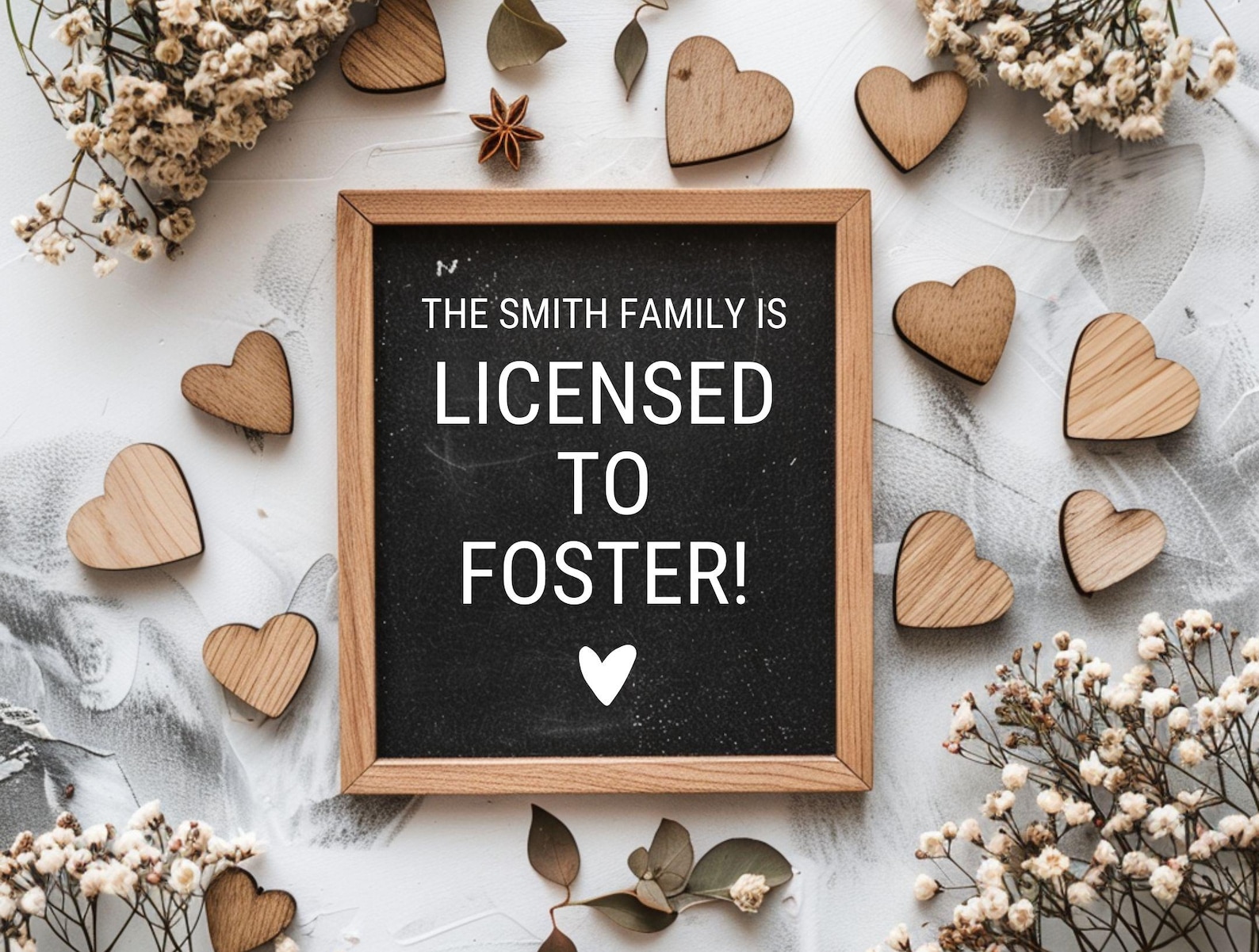 Foster Care Announcement Template for Licensed to Foster Parents | Boho ...