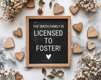 Foster Care Announcement Template for Licensed to Foster Parents | Boho ...