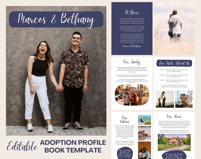 Adoption Profile Template, Modern Adoption Profile Book, Digital ...