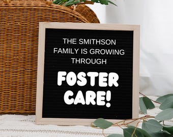 Foster Care Announcement Template for Licensed to Foster Parents | Boho ...