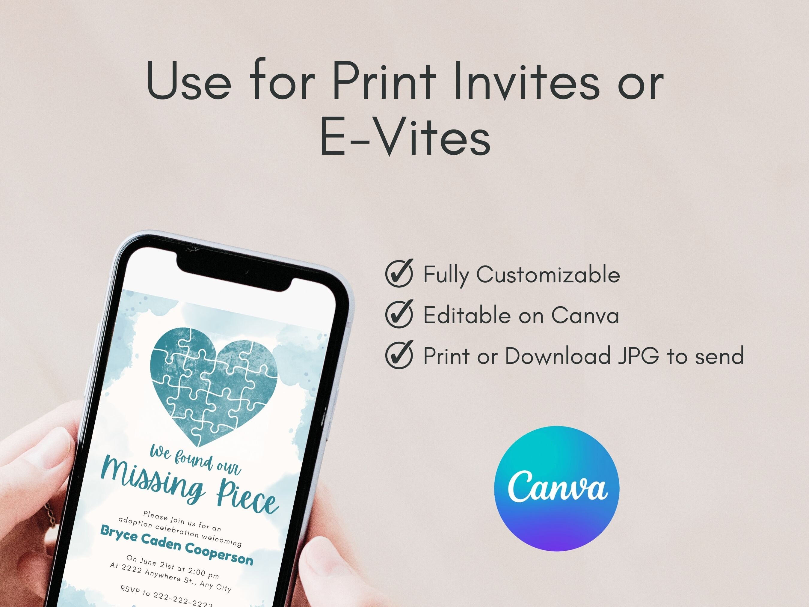 Adoption Day Celebration, Shower or Party Invitation Template | We ...