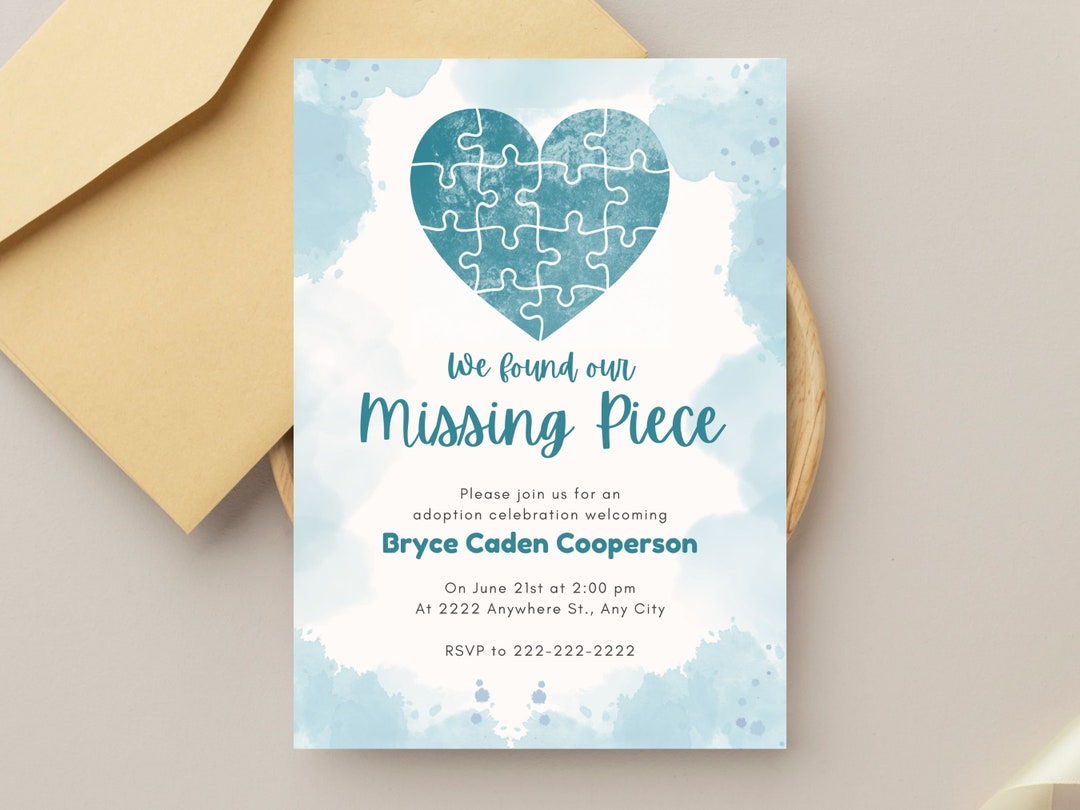 Adoption Day Celebration, Shower or Party Invitation Template | We ...