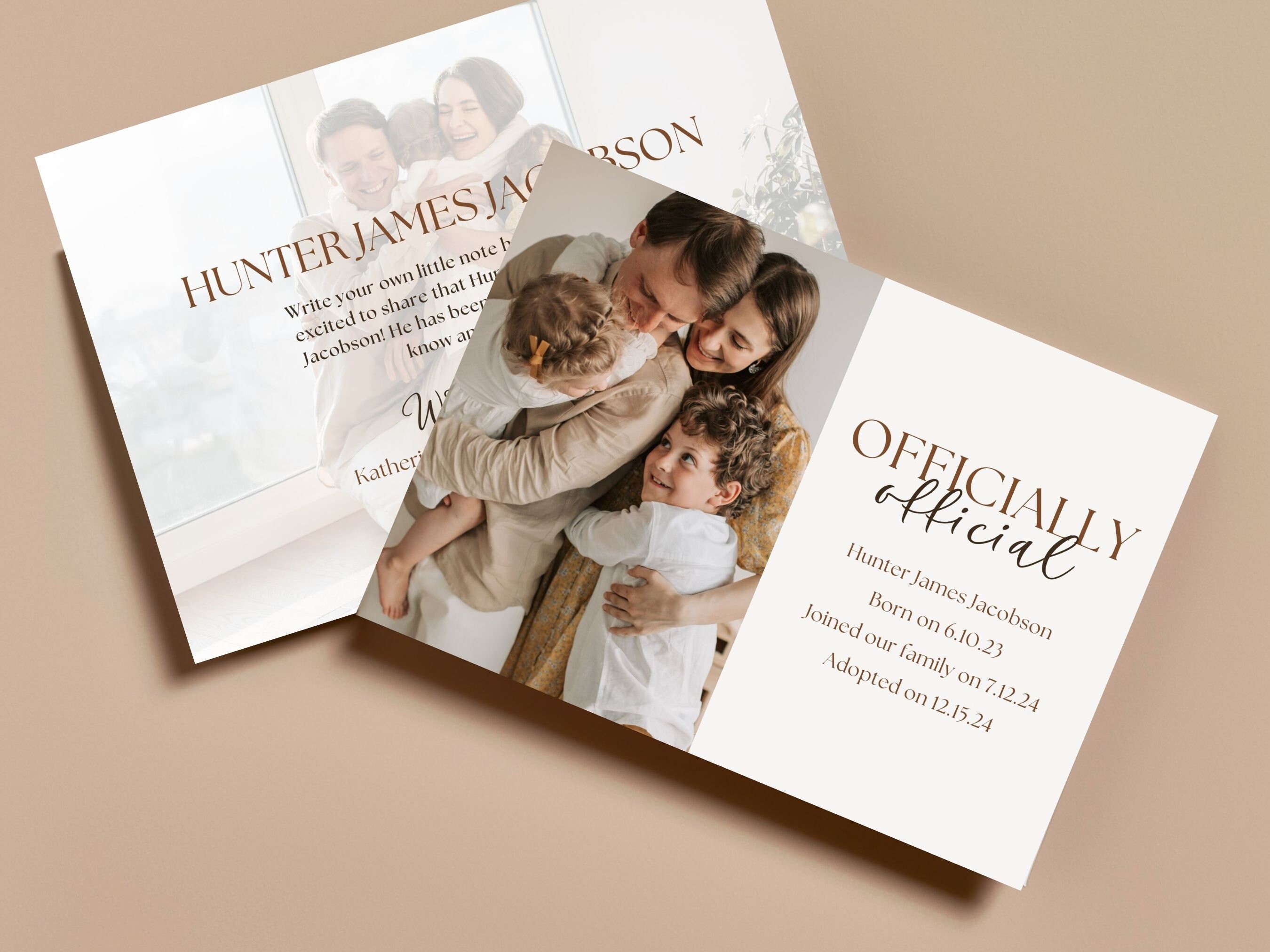 Adoption Announcement Template | Official Adoption Celebration Template ...