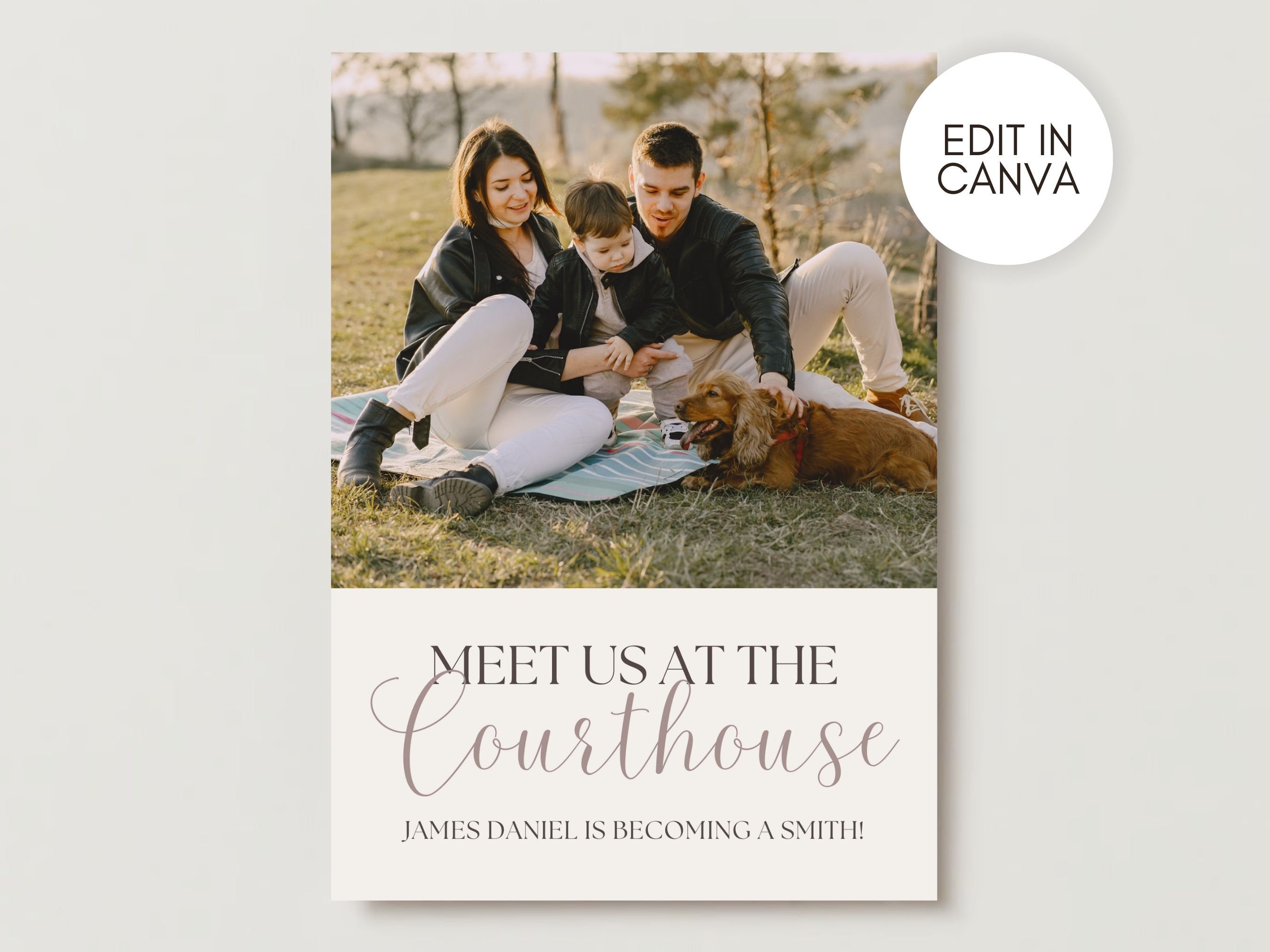 Adoption Day Invitation Template | Meet Us at the Courthouse Invite ...