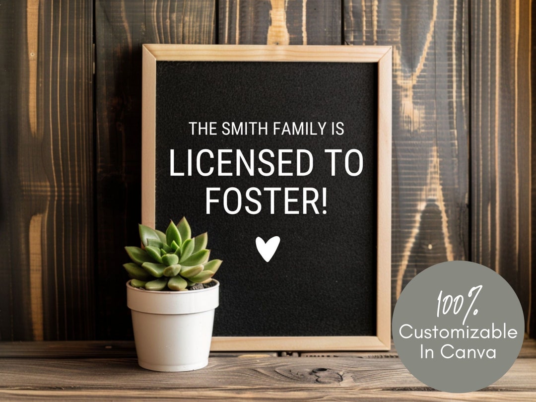 Foster Care Announcement Template for Licensed to Foster Parents | Boho ...