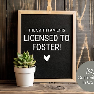 Foster Care Announcement Template for Licensed to Foster Parents | Boho ...