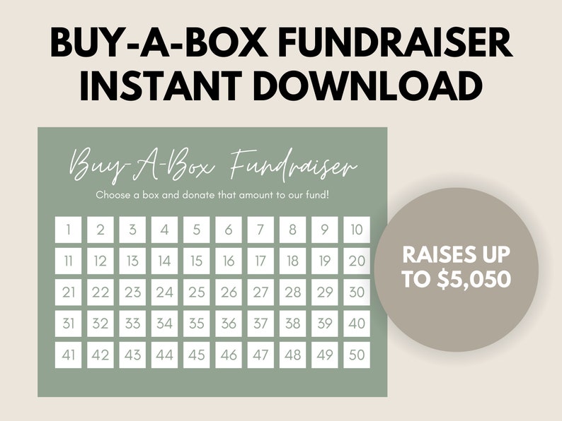 Buy-a-box Fill A Box Fundraiser Instant Download | Adoption, IVF, Field ...
