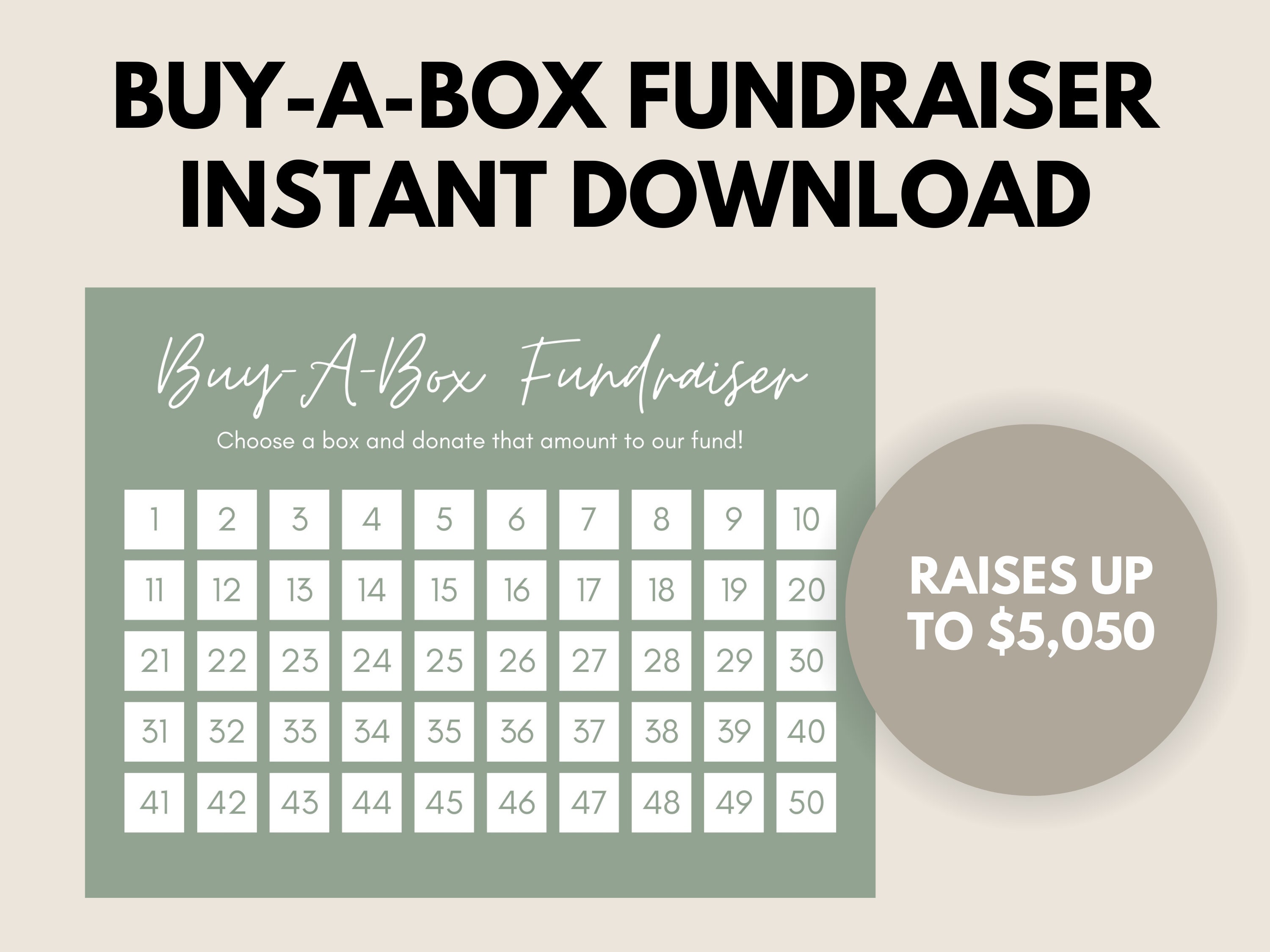 Buy-a-box Fill A Box Fundraiser Instant Download Adoption, IVF, Field ...
