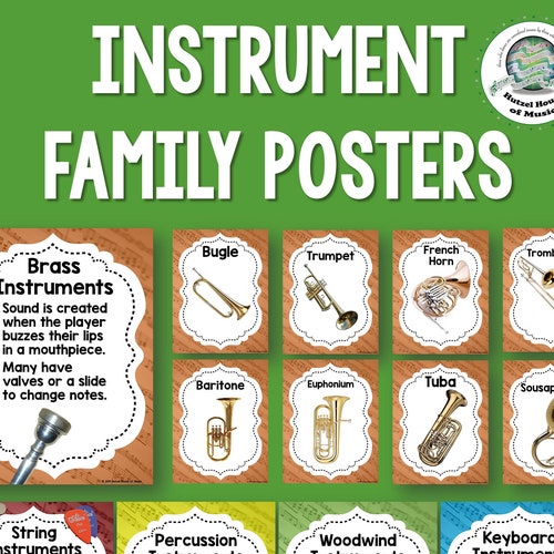 Real Photo Instrument Family Poster Set | Etsy