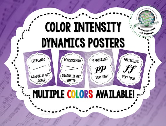 Color Intensity Dynamics Posters for Music Classroom - Etsy