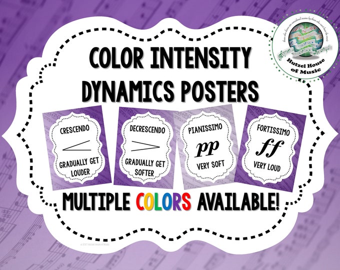Color Intensity Dynamics Posters for Music Classroom - Etsy