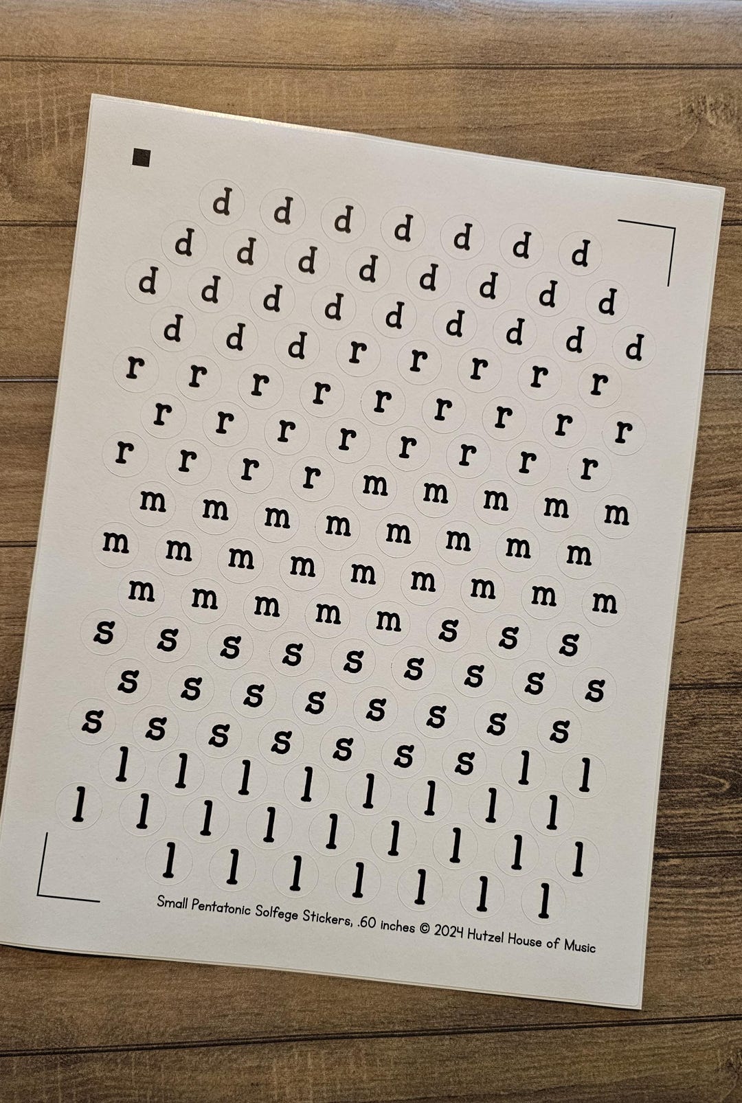 Small .60 Pentatonic Solfege Stickers to Create Your Own Solfege ...
