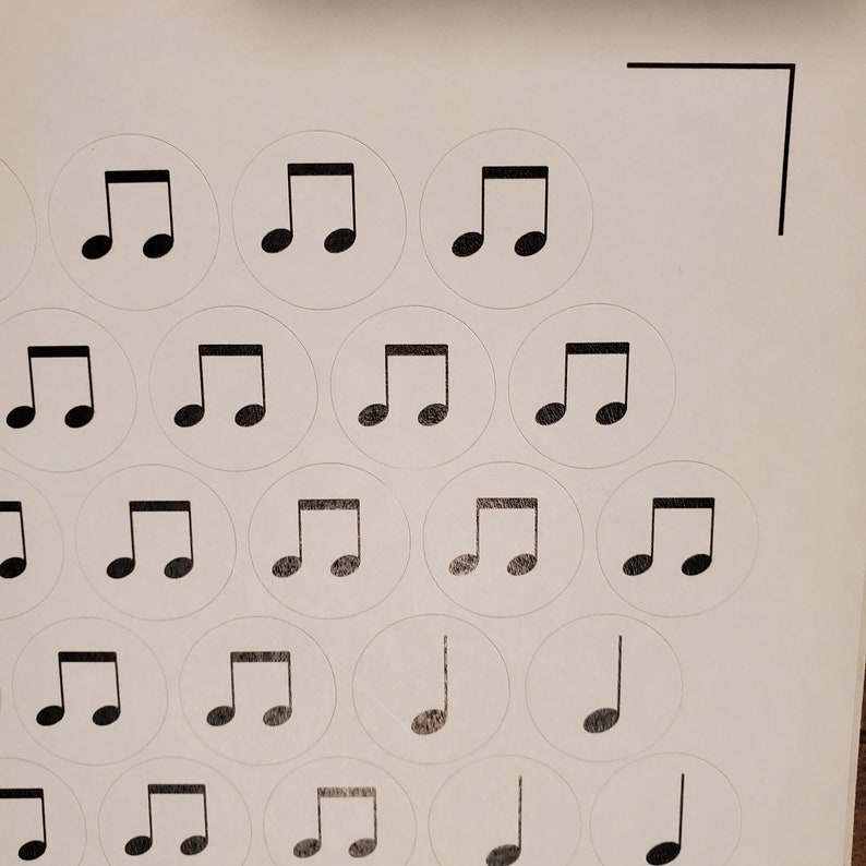 Large .85 Basic Duple Meter Rhythm Stickers to Create - Etsy