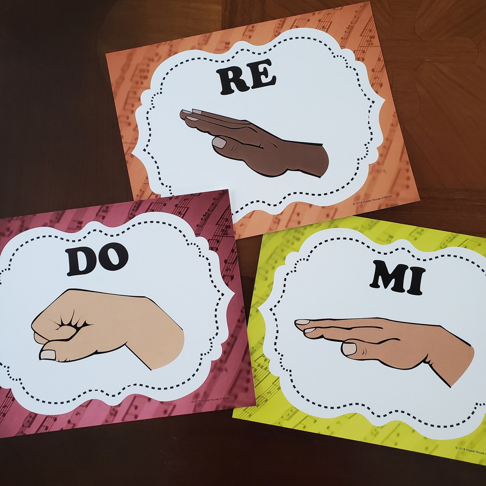Rainbow Multicultural Curwen Kodaly Solfege Hand Signs for Music Class ...