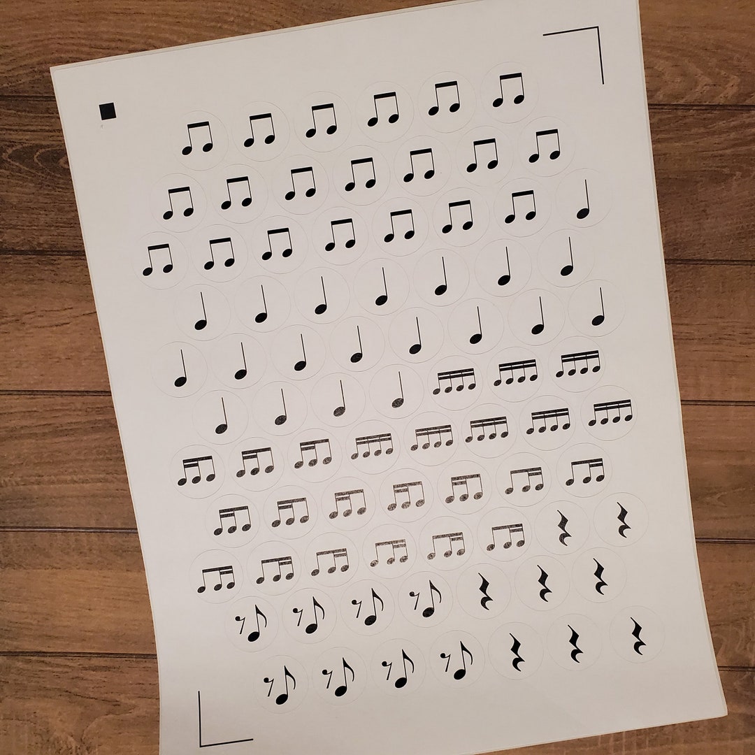 Large .85" Advanced Duple Meter Rhythm Stickers to Create Your Own ...