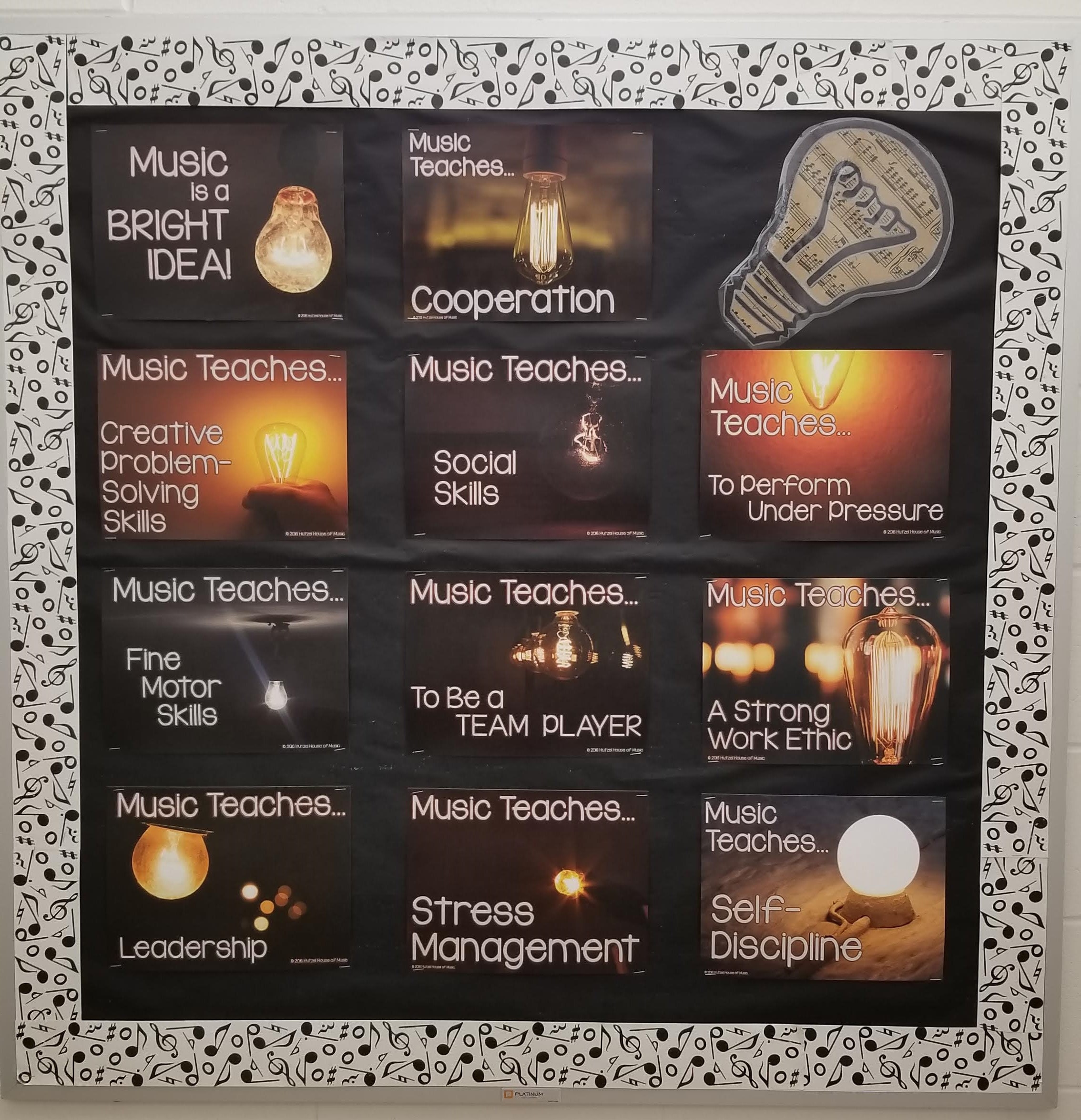 Music is a Bright Idea Bulletin Board Set - Etsy
