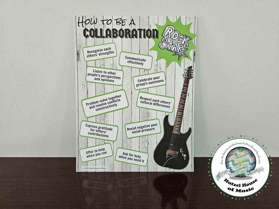 Character Trait Rock Star Posters- Collaboration Friendship Learning ...