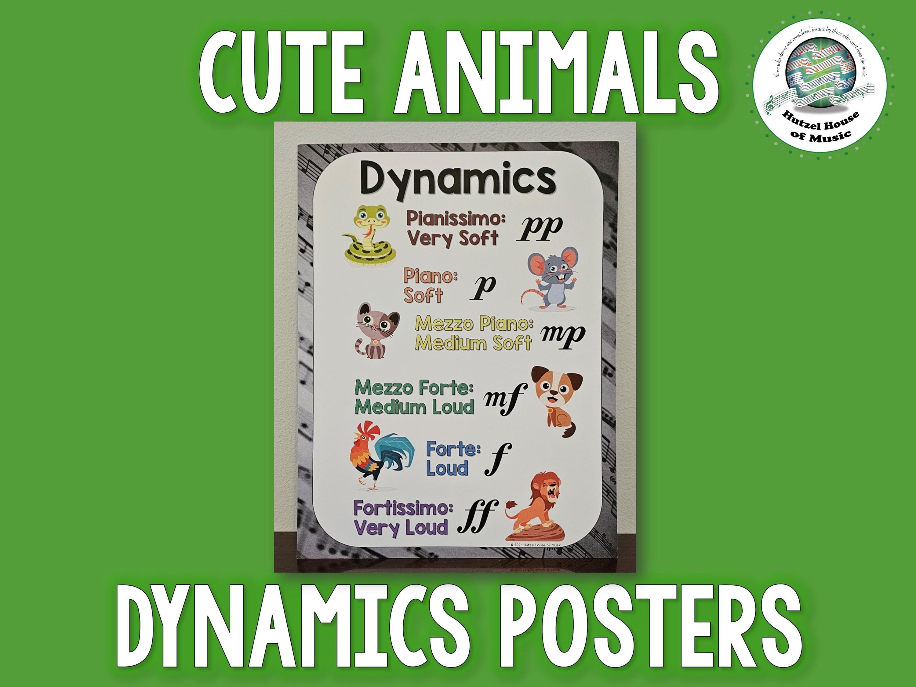 Animal Dynamics Music Posters: Classroom Decor, Set of 7 - Etsy