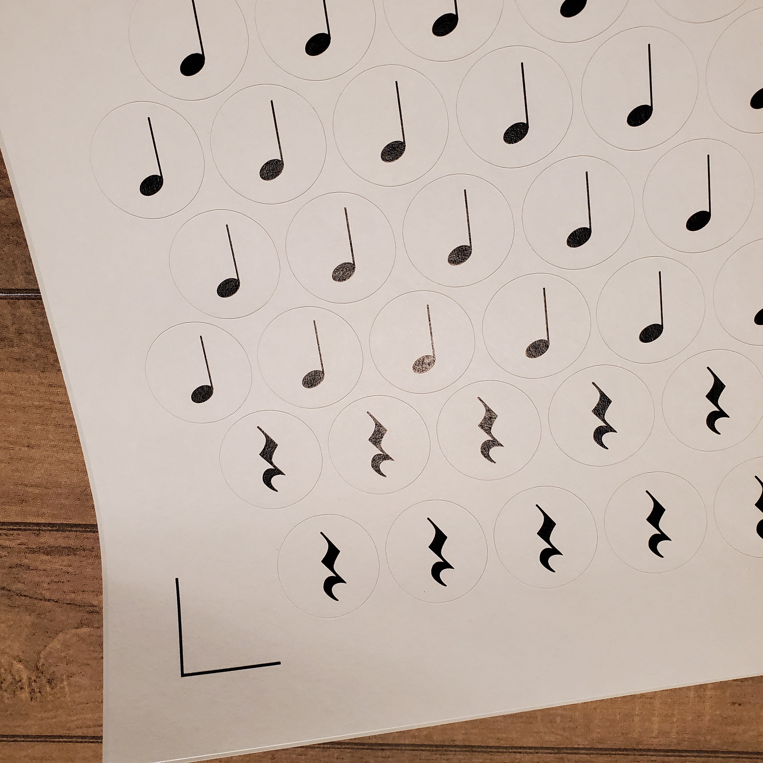 Large .85 Basic Duple Meter Rhythm Stickers to Create - Etsy
