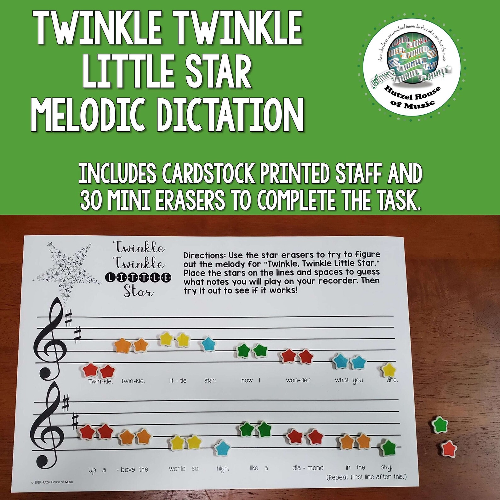 Twinkle Twinkle Little Star Melodic Dictation Manipulative - Etsy