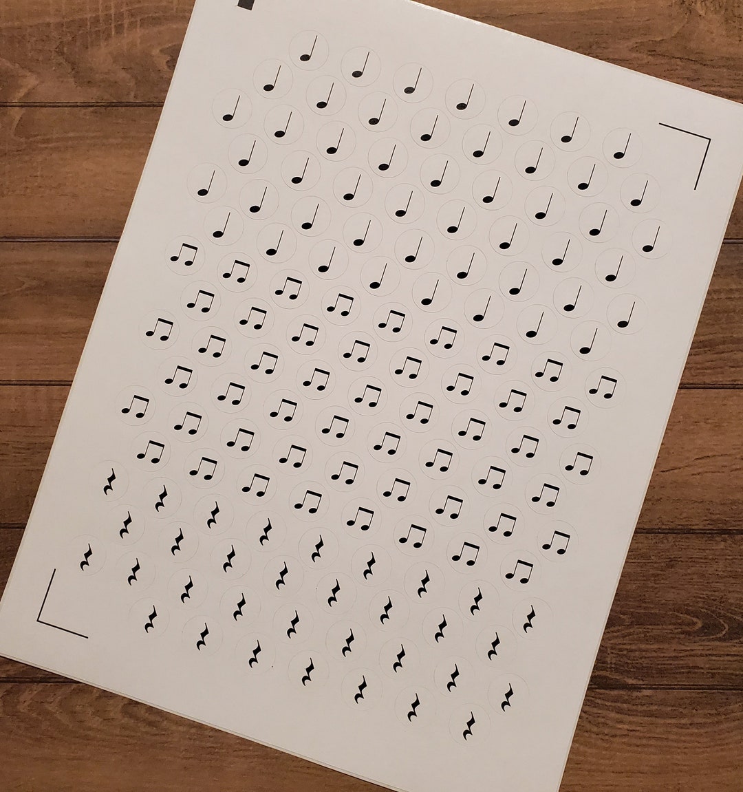 Small .60" Basic Duple Meter Rhythm Stickers to Create Your Own Rhythm ...