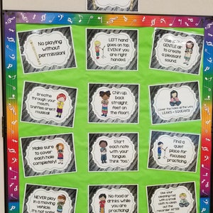 Recorder Rules Posters for Music Class Bulletin Board - Etsy