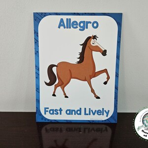 Animal Tempo Posters for Music Classroom - Etsy