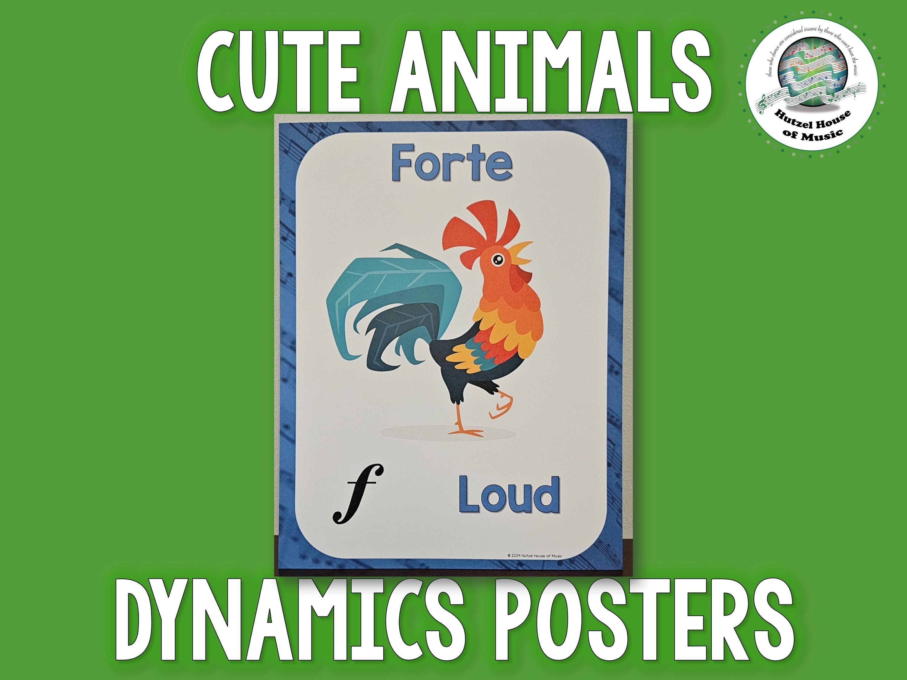 Animal Dynamics Music Posters: Classroom Decor, Set of 7 - Etsy
