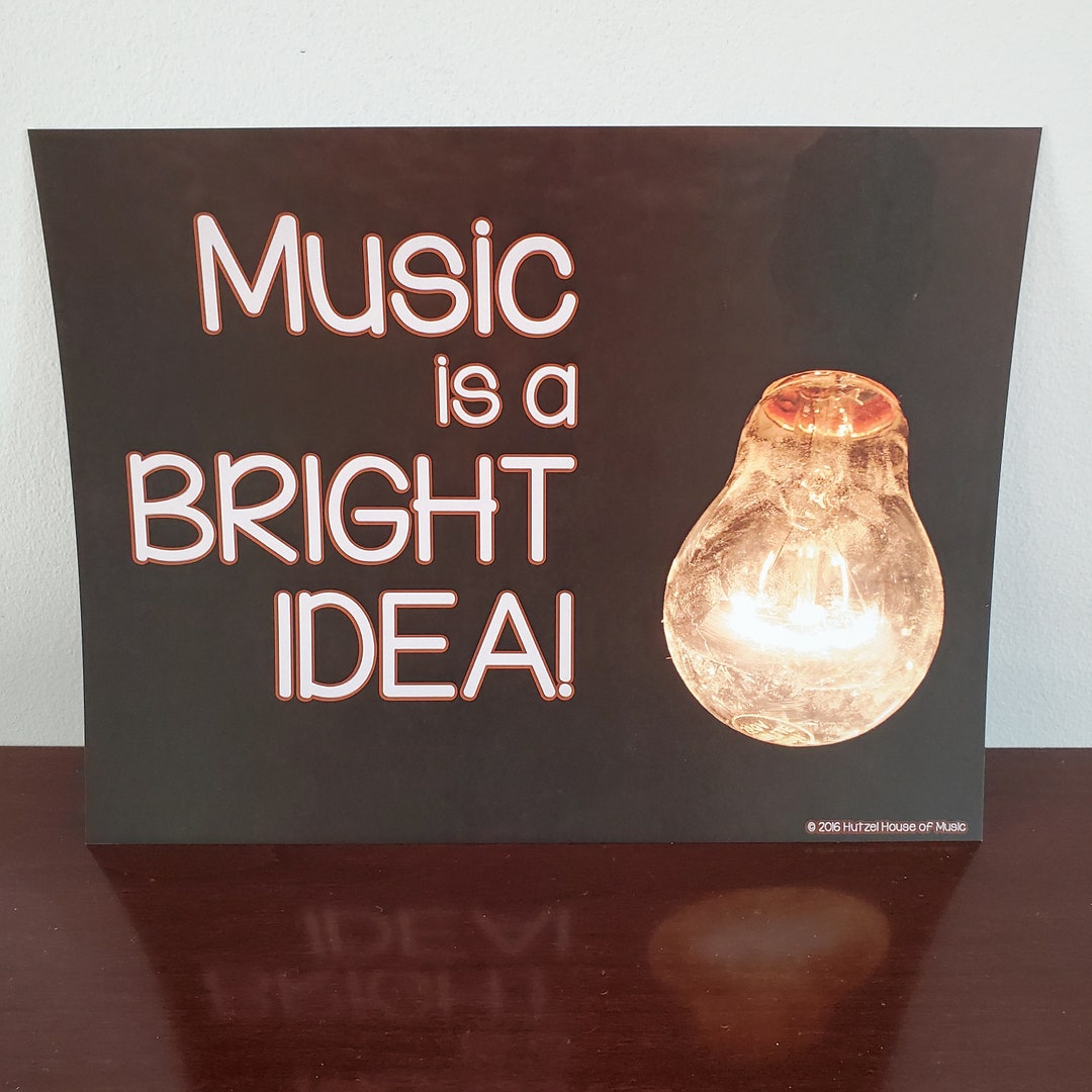 Music is a Bright Idea Bulletin Board Set - Etsy