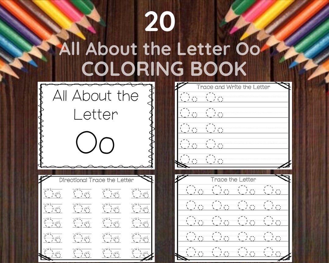 All About the Letter Oo Coloring Pages, Kids Colouring Activities Book ...