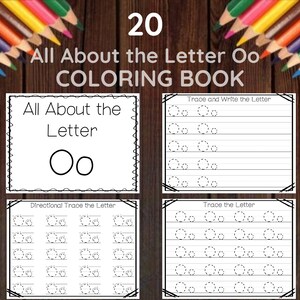 All About the Letter Oo Coloring Pages, Kids Colouring Activities Book ...