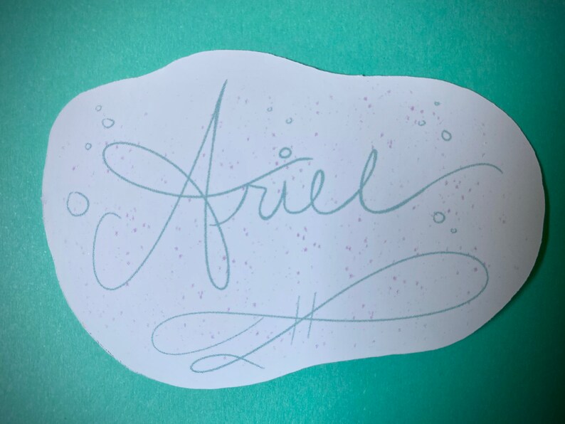 Princess Ariel Signature Sticker - Etsy