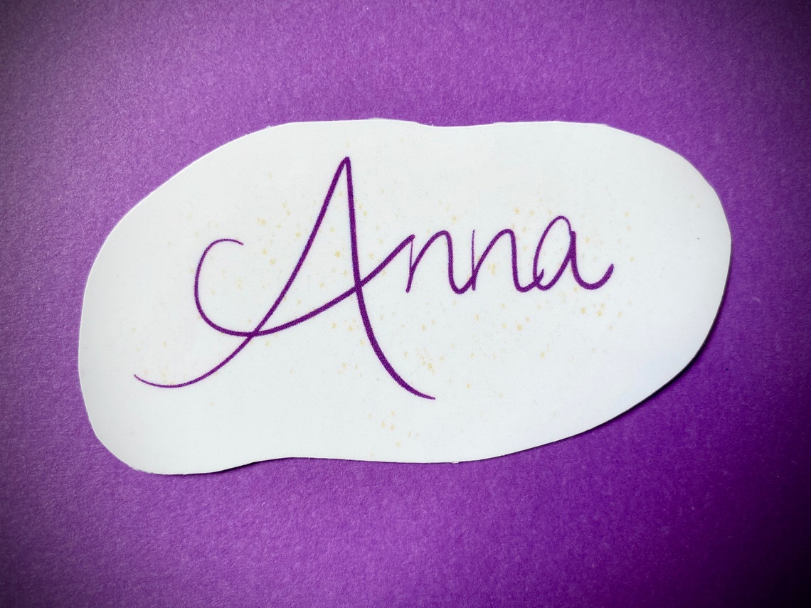 Frozen Princess Anna Signature Sticker | Etsy