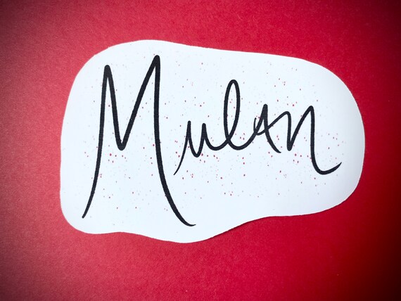 Mulan Signature Sticker - Etsy
