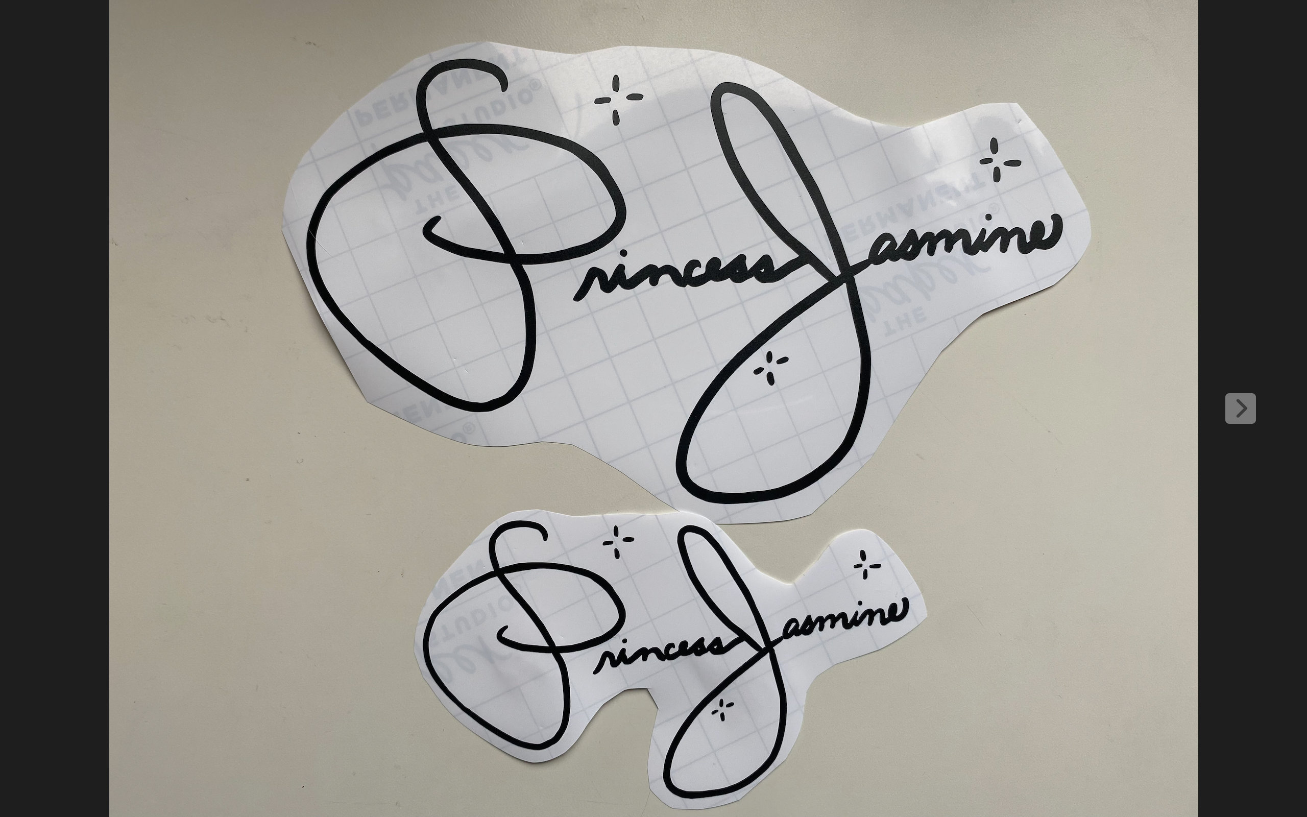 Princess Jasmine Autograph Decal - Etsy